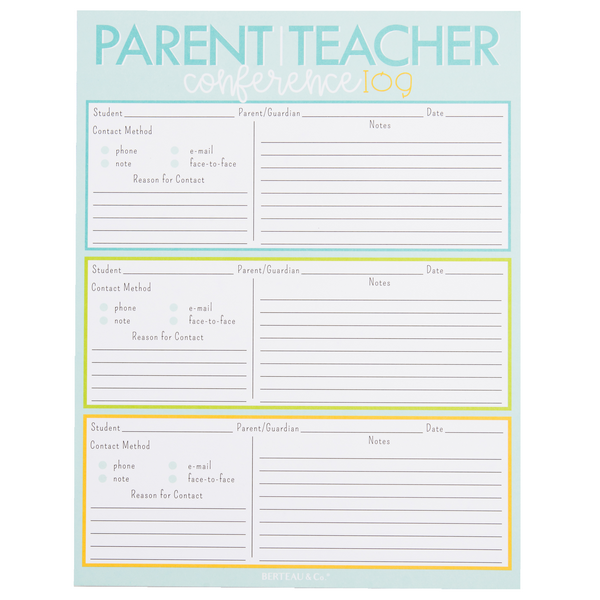 Parent Conference Sign In Sheet