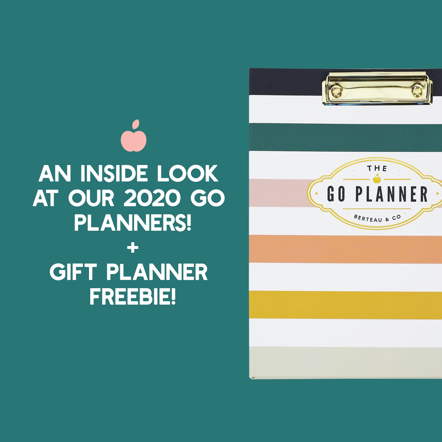 2020 GO PLANNERS + HOLIDAY GIFT PLANNER FREEBIE - BERTEAU & Co.
