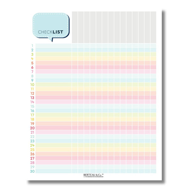 Checklist Notepad | BERTEAU & Co.