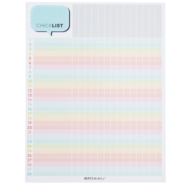Checklist Notepad | BERTEAU & Co.